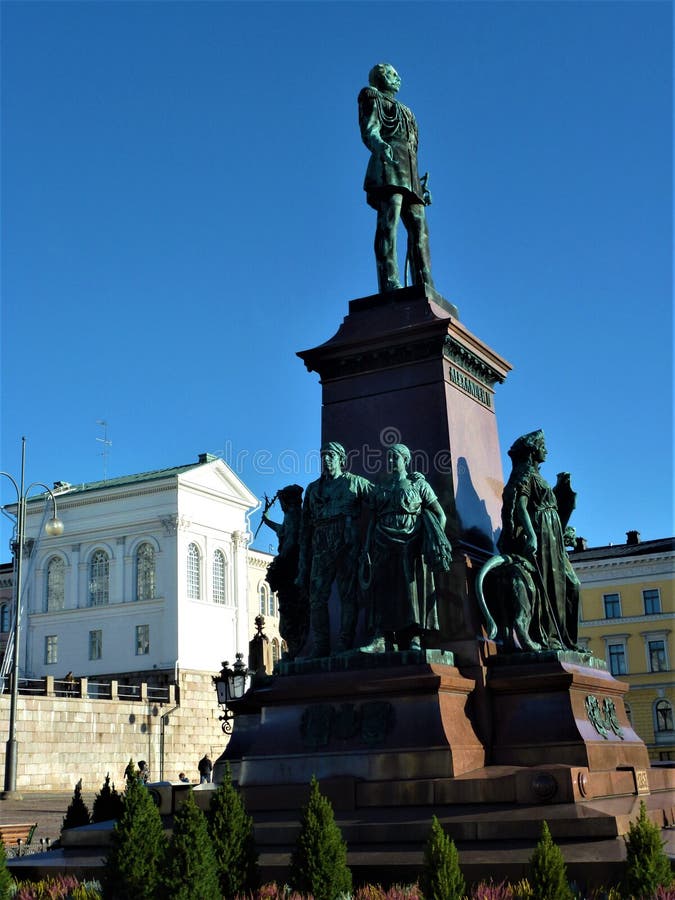 Statue of Alexander II on the Senate Square in Helsinki Editorial Stock ...