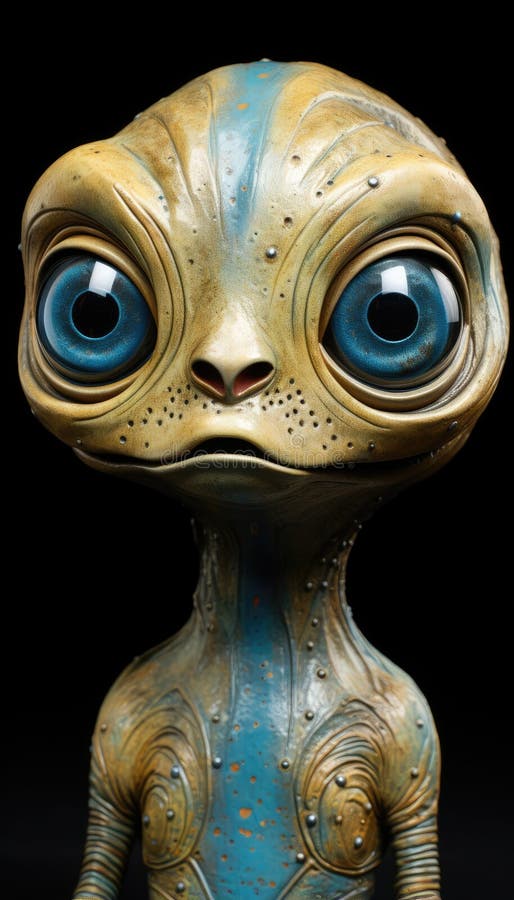 A statue of a alien stock illustration. Illustration of statue - 289882014