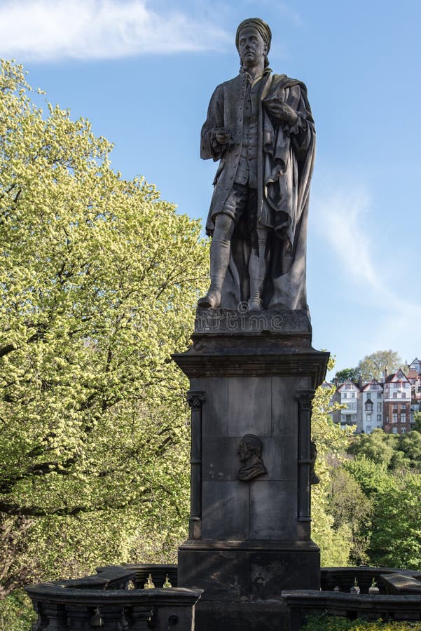 Statue of Allan Ramsay stock photo. Image of summer, urban - 92757672
