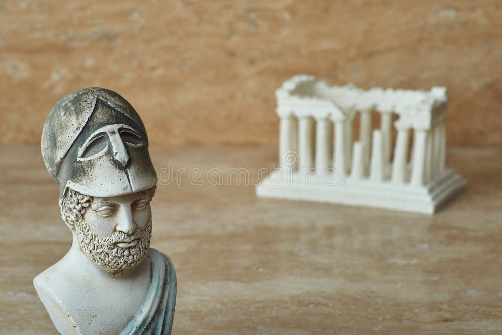 Statue of Ancient Athens Statesman Pericles. Stock Image - Image of ...