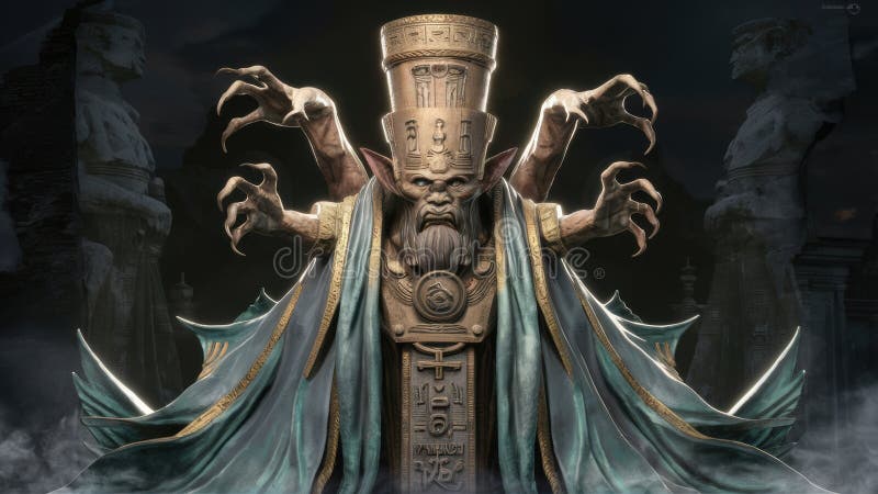 A Statue of an Ancient God with Many Arms and Hands, AI Stock Photo ...