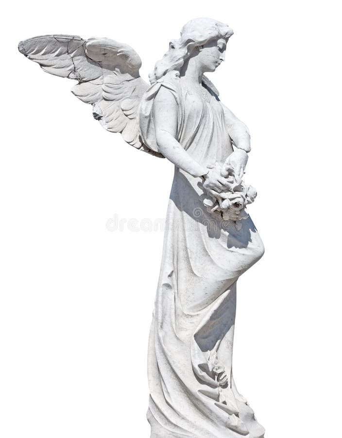 Old Crumbling Cherub Angel Statue Stock Photo - Image of face, artistic ...