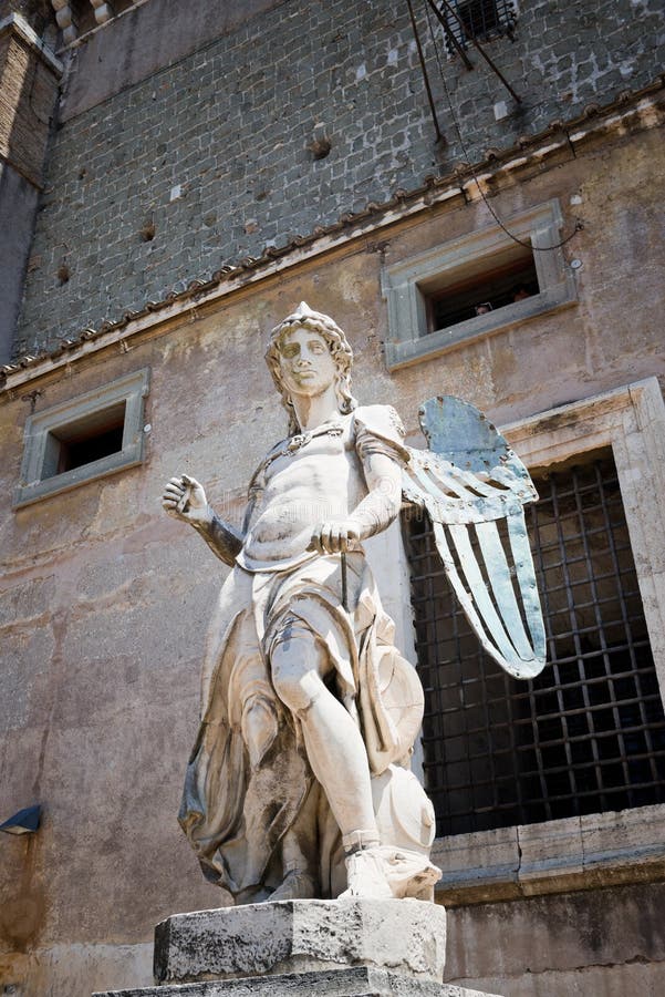 Statue of an Angel Inside Castle Sant Angelo, Stock Photo - Image of ...