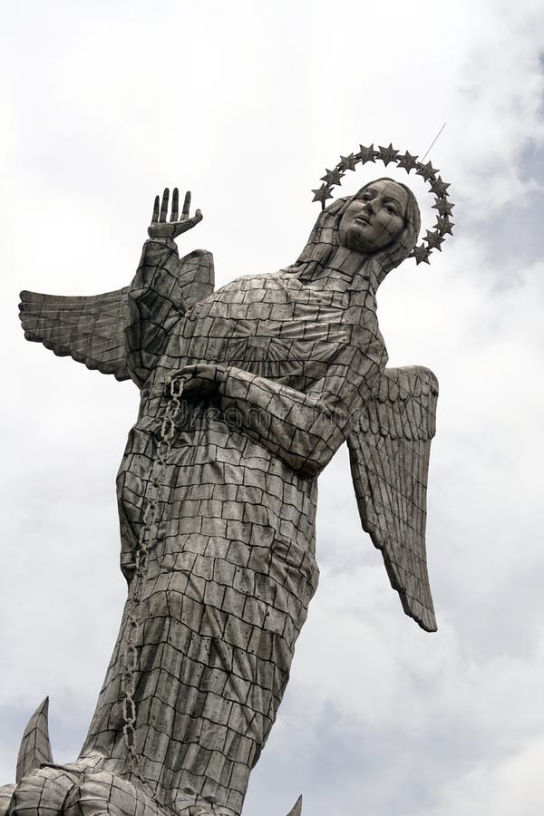 Angel on the Panecillo in Quito Stock Photo - Image of huge, latin ...