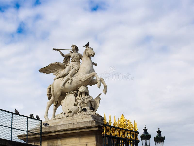 Statue of an angel, Paris stock photo. Image of horizontal - 37142916