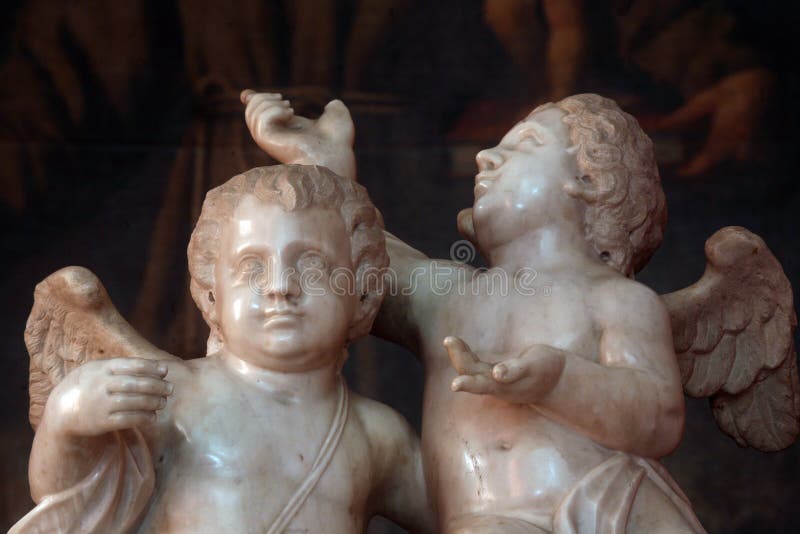 Ancient Roman Wall Abstract Background Saint Mary Angels Rome Italy ...