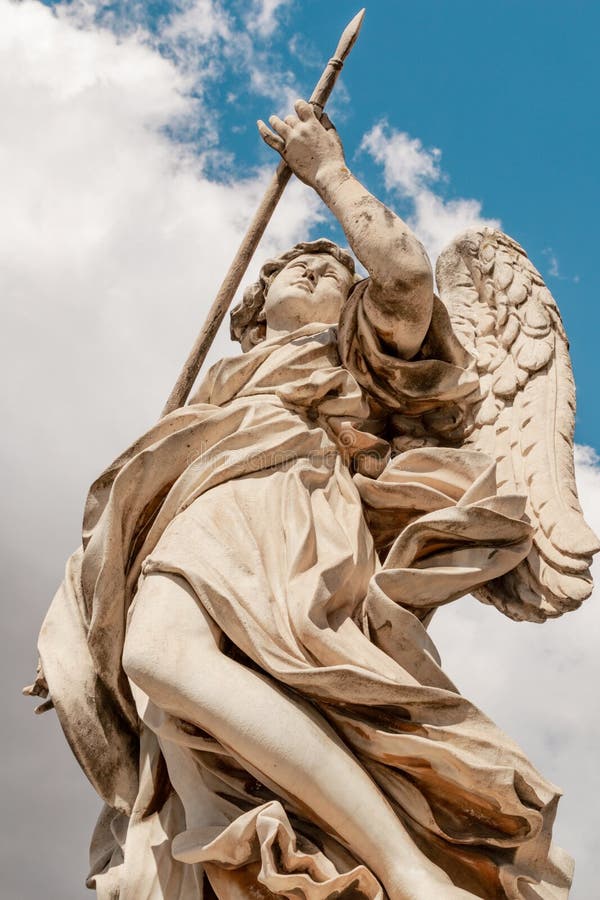 Statue of Angels on St. Angelo Bridge, in Front of Castle of St ...