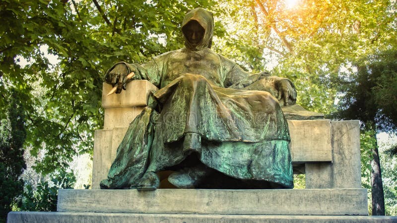 Statue of Anonymous in Budapest,Hungary Stock Photo - Image of budapest ...