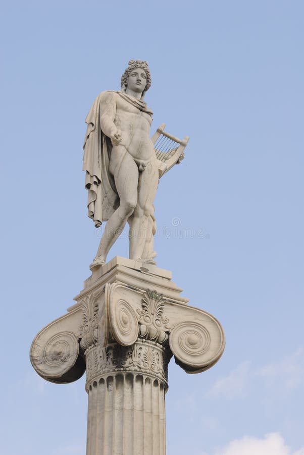 Statue of apollo stock photo. Image of greece, pillar - 2846366