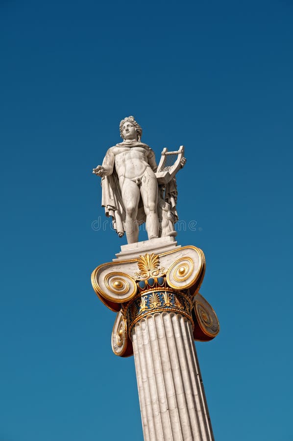 Statue of Apollo, Athens stock photo. Image of capital - 19799868