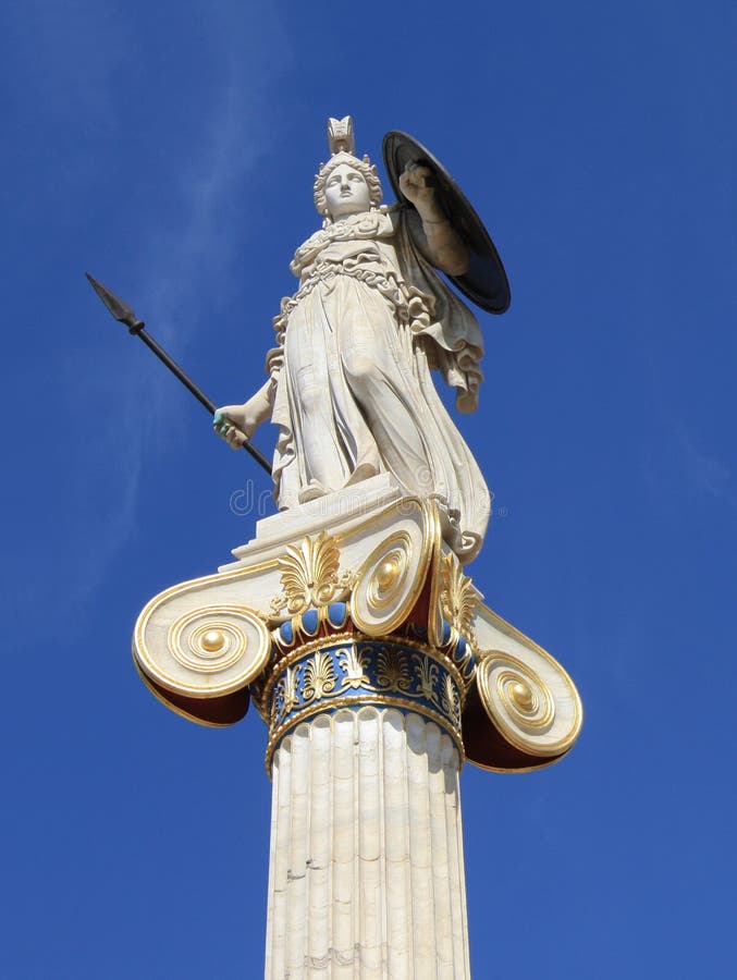 Statue of Athena in Greece stock image. Image of marble - 12228693