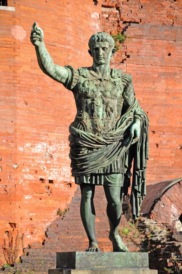 Statue of Augusto Roman Emperor Stock Image - Image of italy, ancient ...