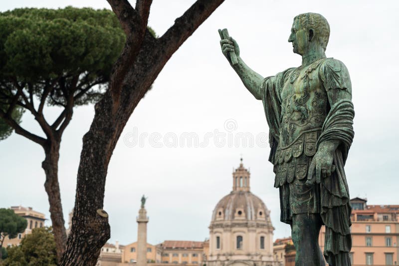 Statue of Augustus Caesar in Rome, Italy Stock Image - Image of italia ...