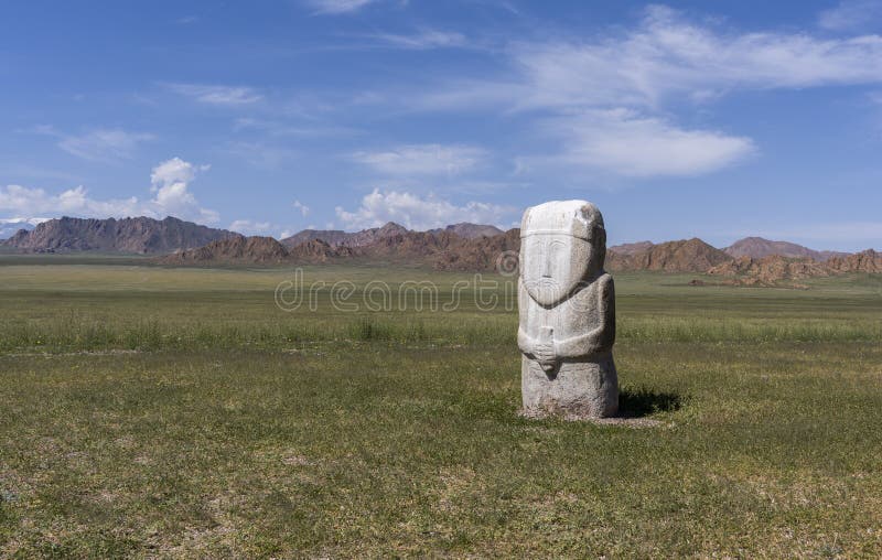 Statue Balbal Mongolia editorial stock photo. Image of historic - 202436903