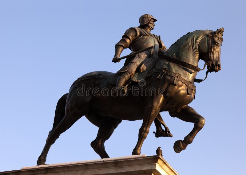 Statue of Bartolomeo Colleoni Stock Image - Image of landmark, monument ...