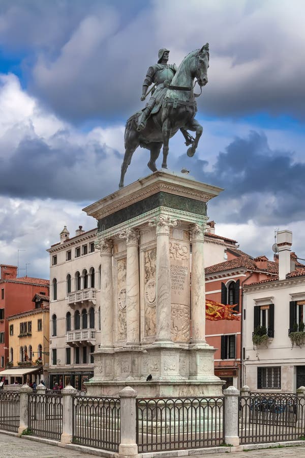 Statue of Bartolomeo Colleoni, Venice, Italy Stock Image - Image of ...