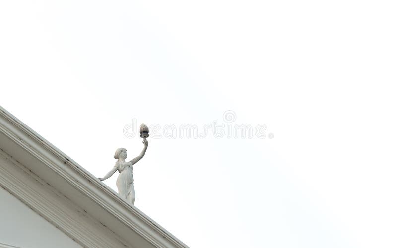 Statue of a Beautiful Child that Hold the Flame Torch Stock Photo ...