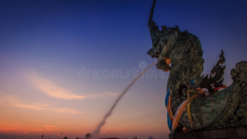 Statue of big snake stock image. Image of sand, palm - 69412603