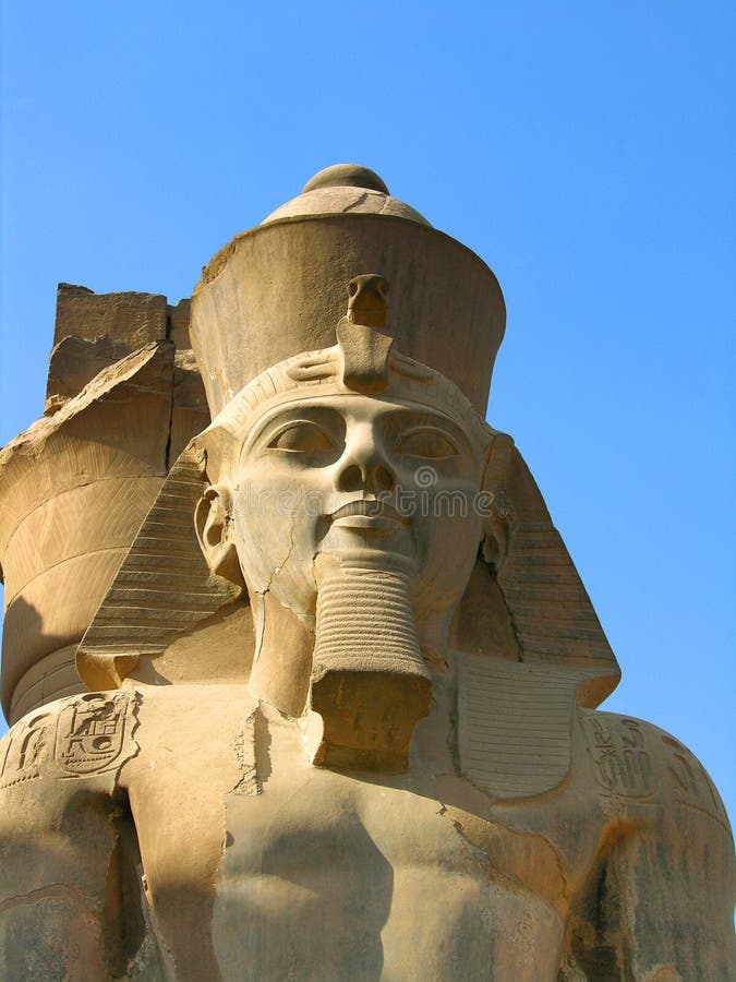 Monumental Statue of the Great Egyptian Pharaoh Ramses II Stock Image ...