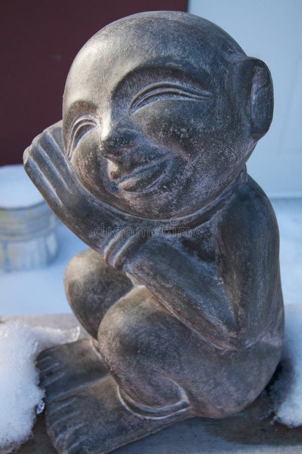 The statue stock photo. Image of small, outdoors, crouched - 59005278