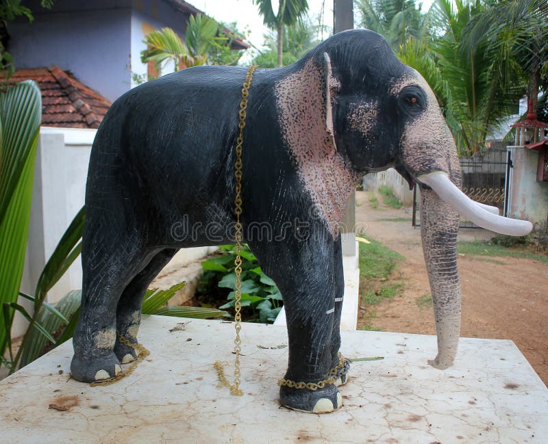 The Statue of Black Elephant Stock Image - Image of thai, wild: 114469993