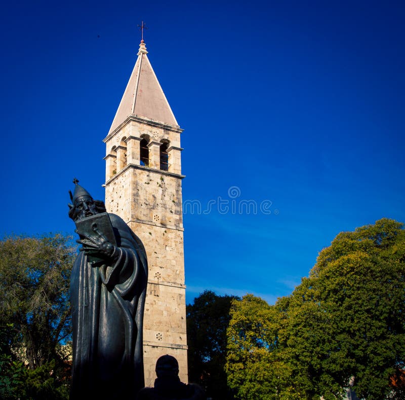 Statue with a Book in Split Stock Image - Image of statue, bible: 108205007
