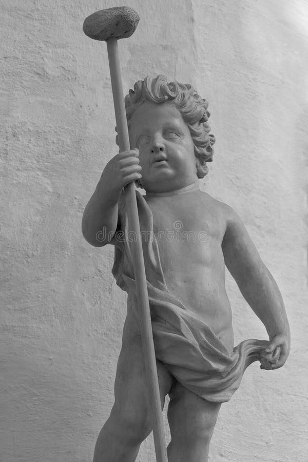 Statue of Boy stock image. Image of white, ancient, germany - 60295773
