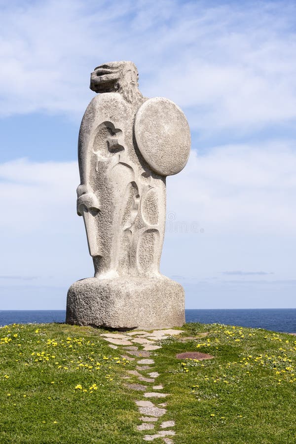 Statue of Breogan in a Coruna, Galicia, Spain. Stock Photo - Image of ...
