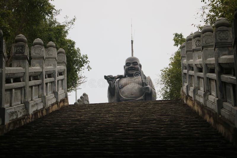 Statue of buda stock image. Image of building, tree - 185263103