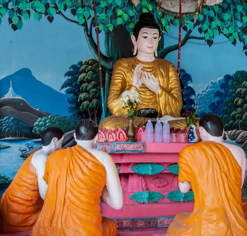 Budda and follower stock image. Image of sculpture, statue - 29886743