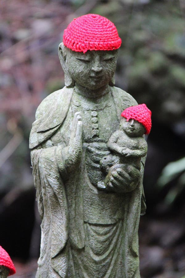 Statue of a Buddhist (?) Divinity (jizo ?) in a Forest at the Tachikue ...