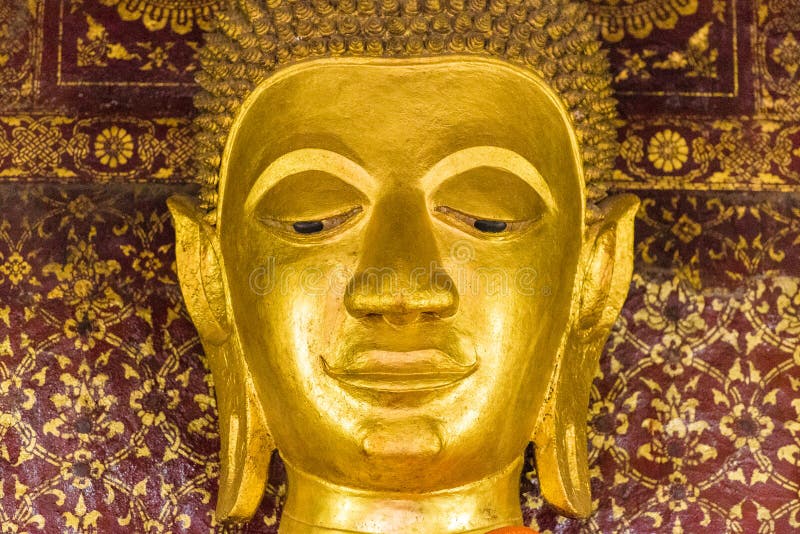Statue of a Buddhist Godt, Louangphabang, Laos. Copy Space for Text ...