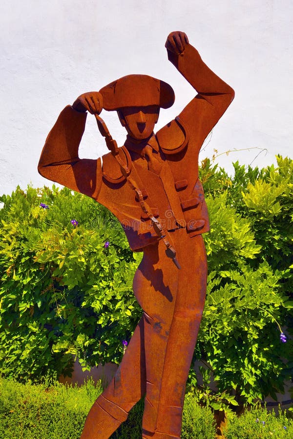 A Bull Fighter Matador Statue in the City of of Ronda Spain, Eur Stock ...