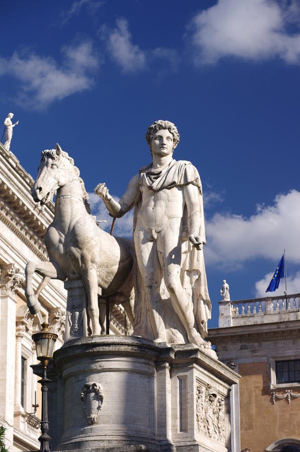Statue at Campidoglio in Rome Stock Image - Image of place, italy: 27314797