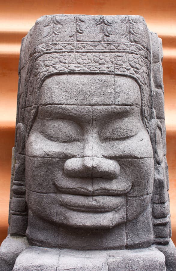 Statue Carved From The Rock Face. Stock Image - Image of asia ...