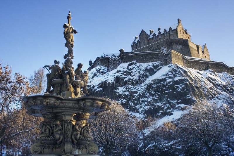 Castle from Princess Street 2 Stock Photo - Image of british, scottish ...