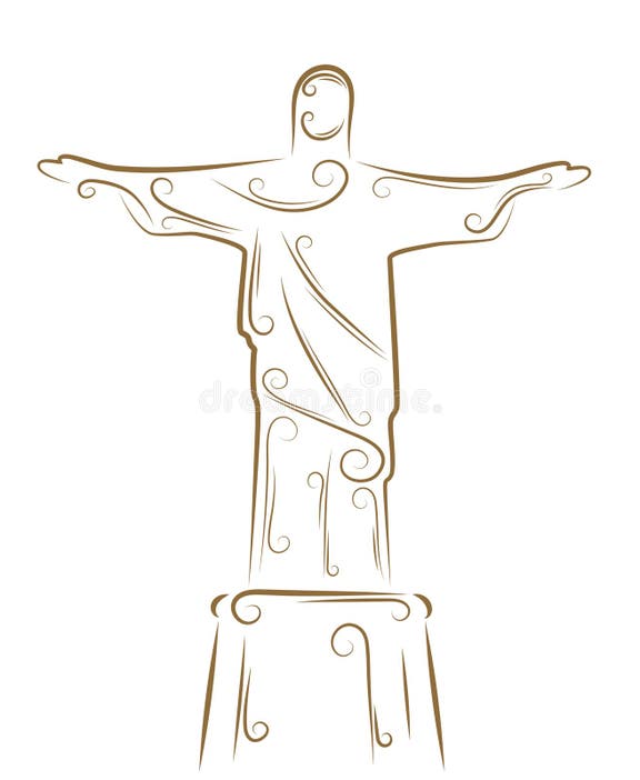 Sketch Statue Jesus Brazil Stock Illustrations – 251 Sketch Statue ...