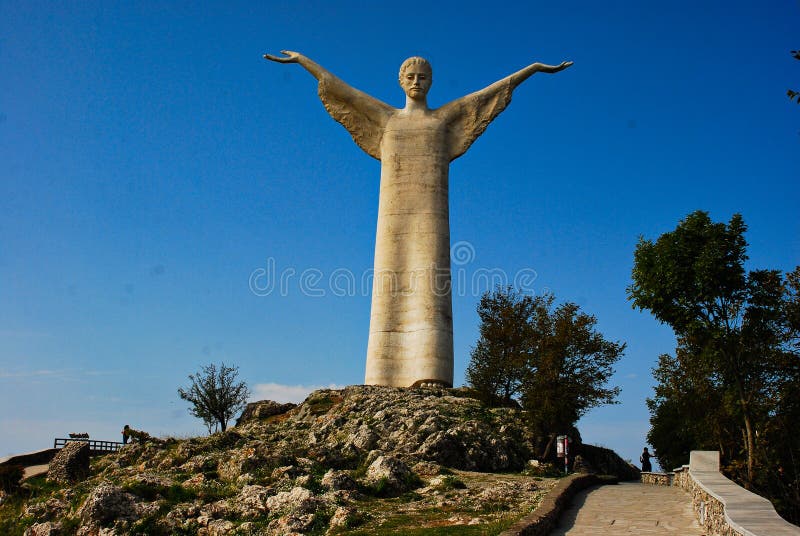 The Statue of Christ the Redeemer of Maratea on the Top of the Mountain ...