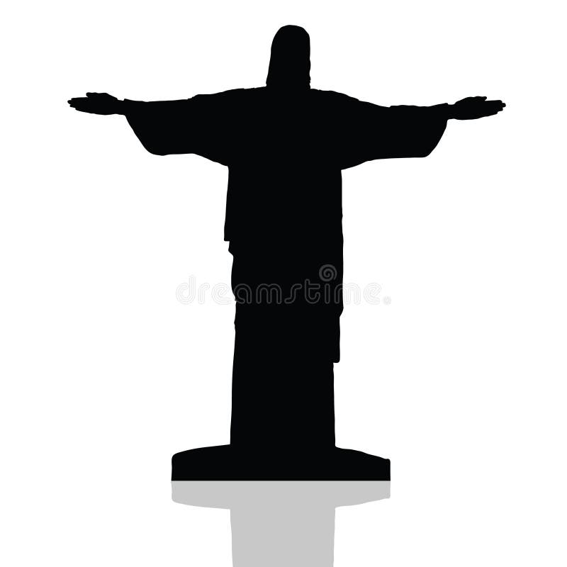 Statue of Christ the Redeemer in Rio De Janeiro Vector Editorial Photo ...