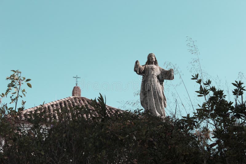Statue of Christian Religion Stock Photo - Image of building, christ ...