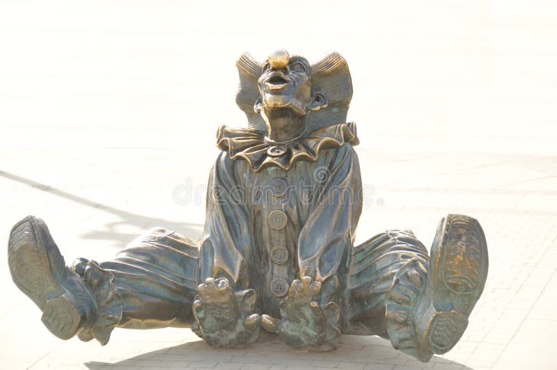 Statue clown stock image. Image of metal, nose, boys, playful - 4832047