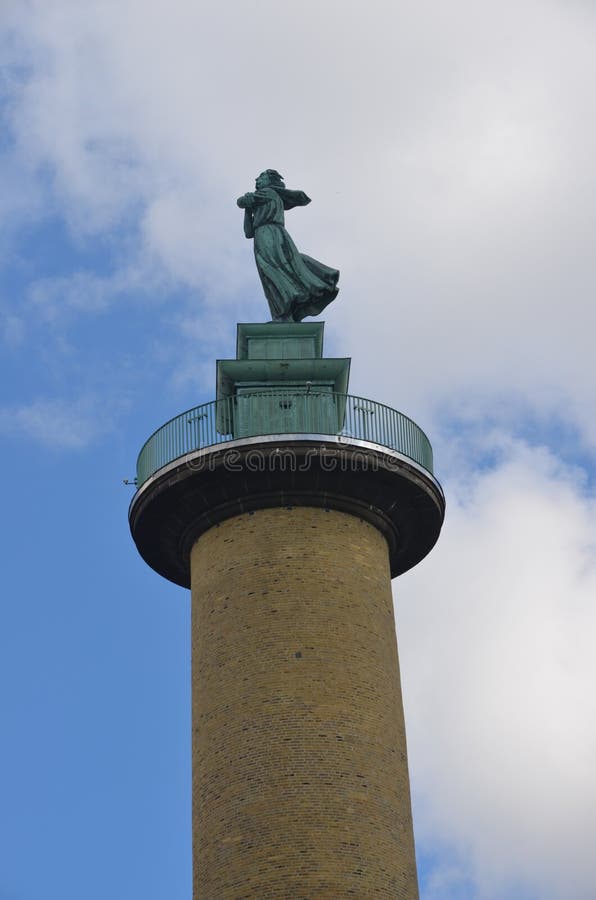 Statue on Column stock image. Image of statue, tall, gothenburg - 44636805