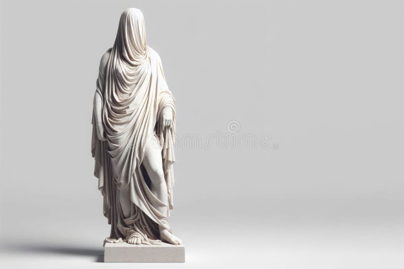 A Statue Covered with a Cloth. Abstraction. Space for Text. Stock Image ...