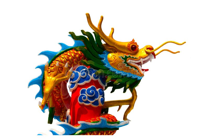 Statue d'or de gragon image stock. Image du religion - 20404183