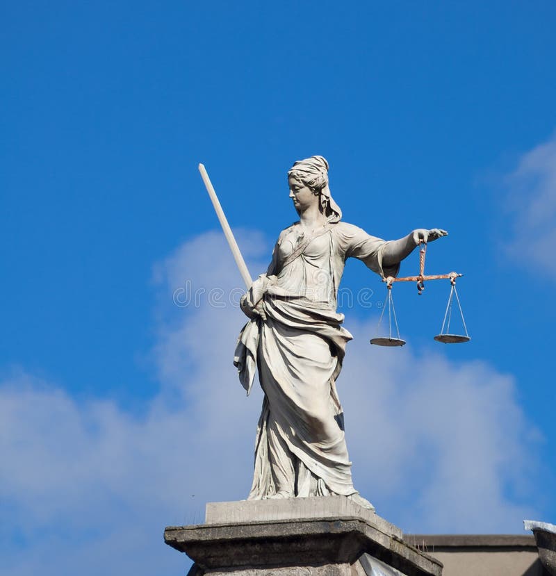 Statue Dame Justice (Justitia) in Dublin Stockbild - Bild von klinge ...