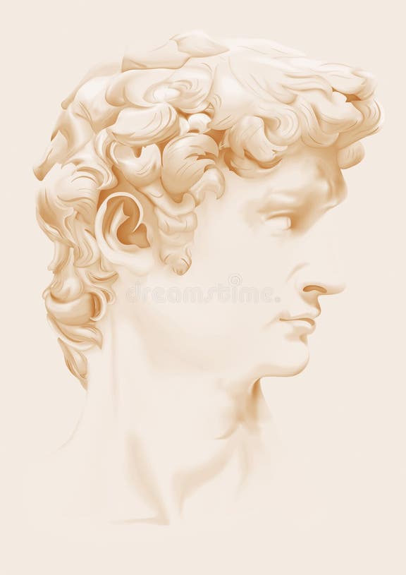 David Head Michelangelo Statue Stock Illustrations – 505 David Head ...
