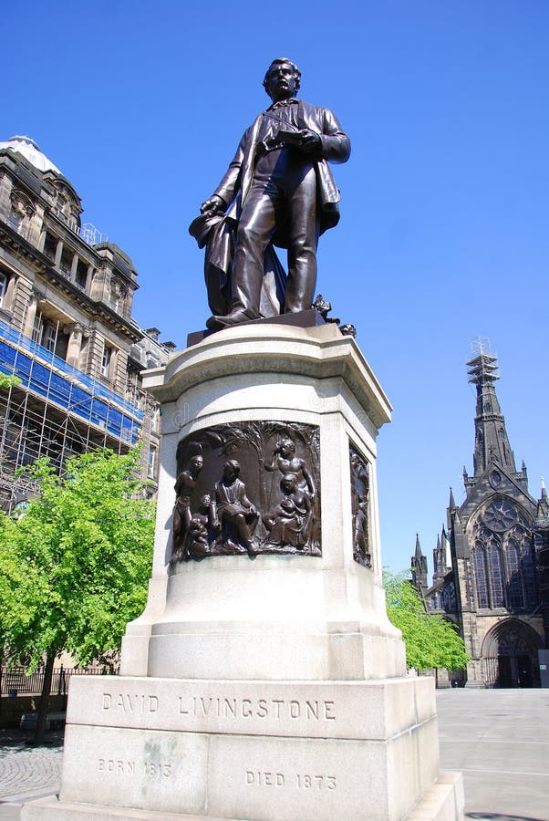 David Livingstone Statue, Edinburgh, Scotland Stock Image - Image of ...