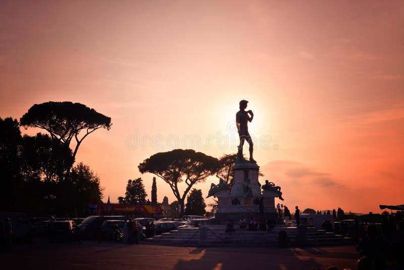 Statue of David at Micheal Angelo Park Florence, Italy Editorial Stock ...