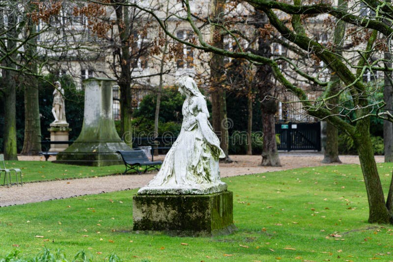Statue De George Sand in Paris, France Stock Photo - Image of symbol ...