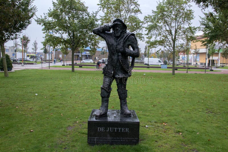 Statue De Jutter at Den Helder the Netherlands 23-9-2019 Editorial ...